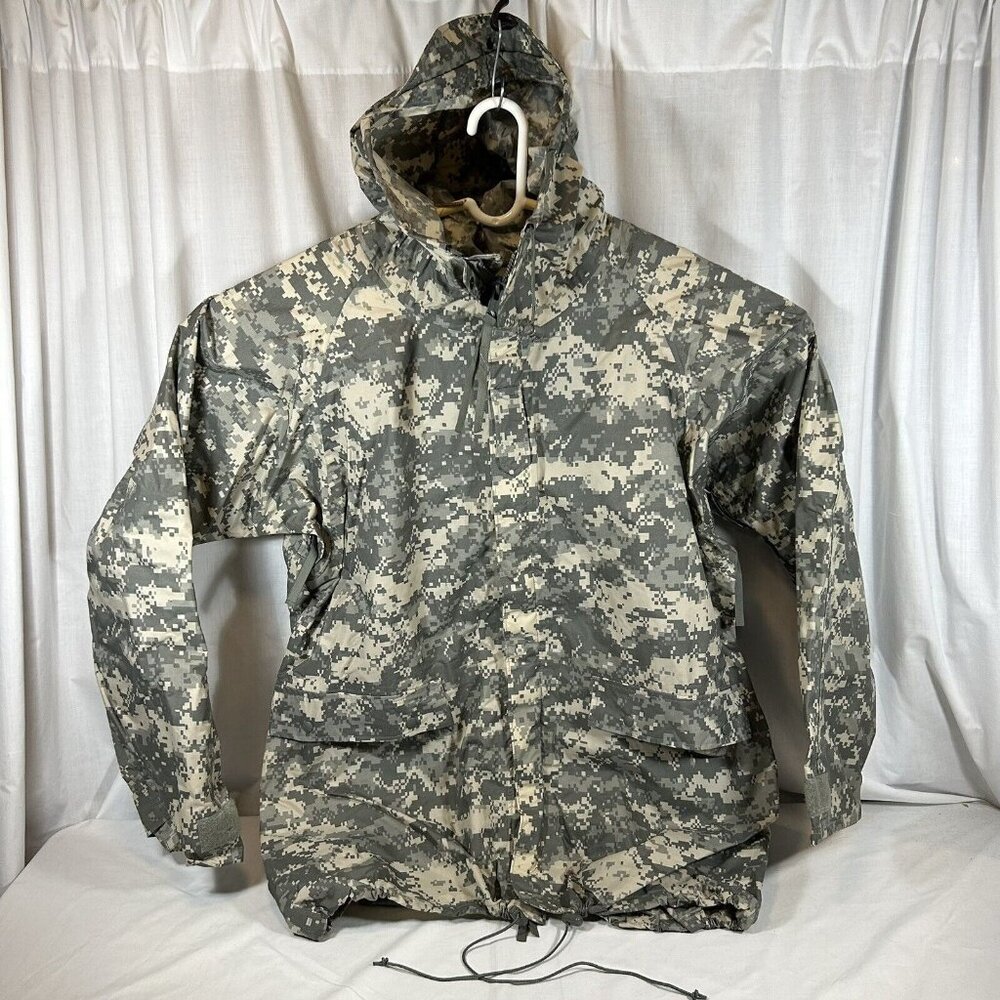 Us Military Digital Camo Rain Parka Jacket Roll Up Ho… - Gem